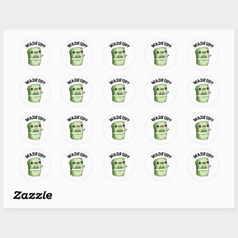 Wads Up Funny Money Pun Classic Round Sticker | Zazzle