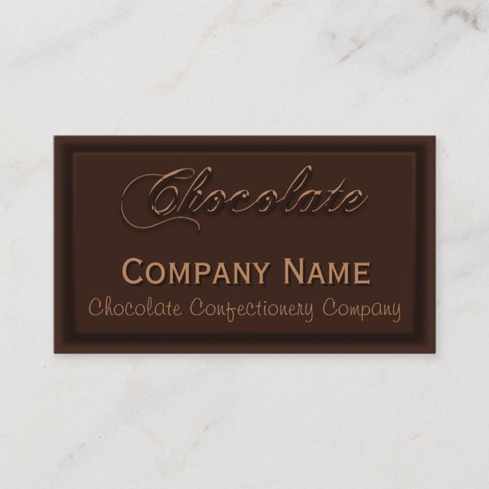 Wafer Thin Chocolate Confectionery Business Cards | Zazzle.com