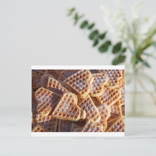 Waffle Hearts Postcard | Zazzle