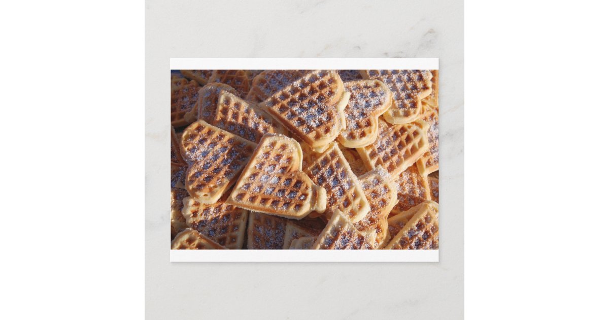 Waffle Hearts Postcard | Zazzle