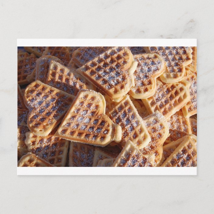 Waffle Hearts Postcard | Zazzle.com