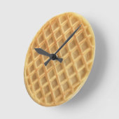 Waffle Round Clock | Zazzle