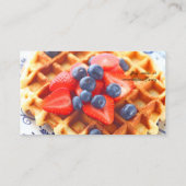 Waffle with fresh berries business card | Zazzle