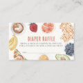 Waffles Coffee Fruits Diaper Raffle Ticket Enclosure Card | Zazzle