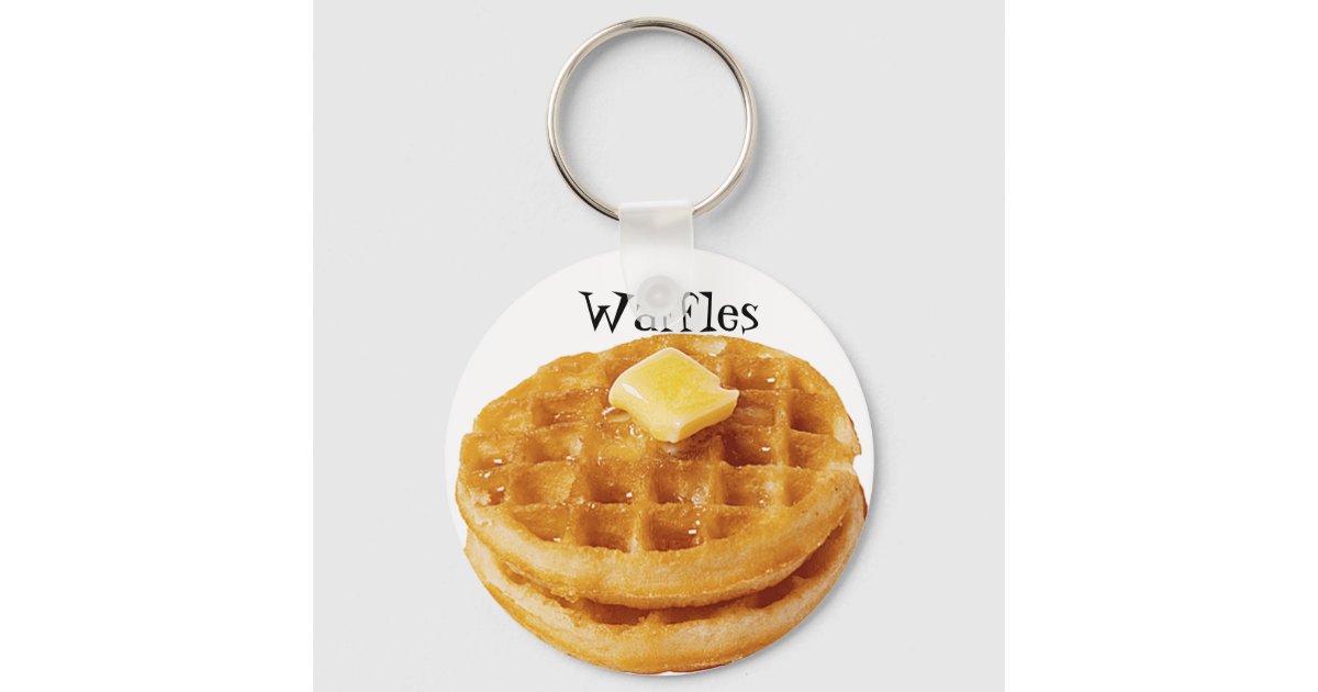 Waffles Keychain | Zazzle