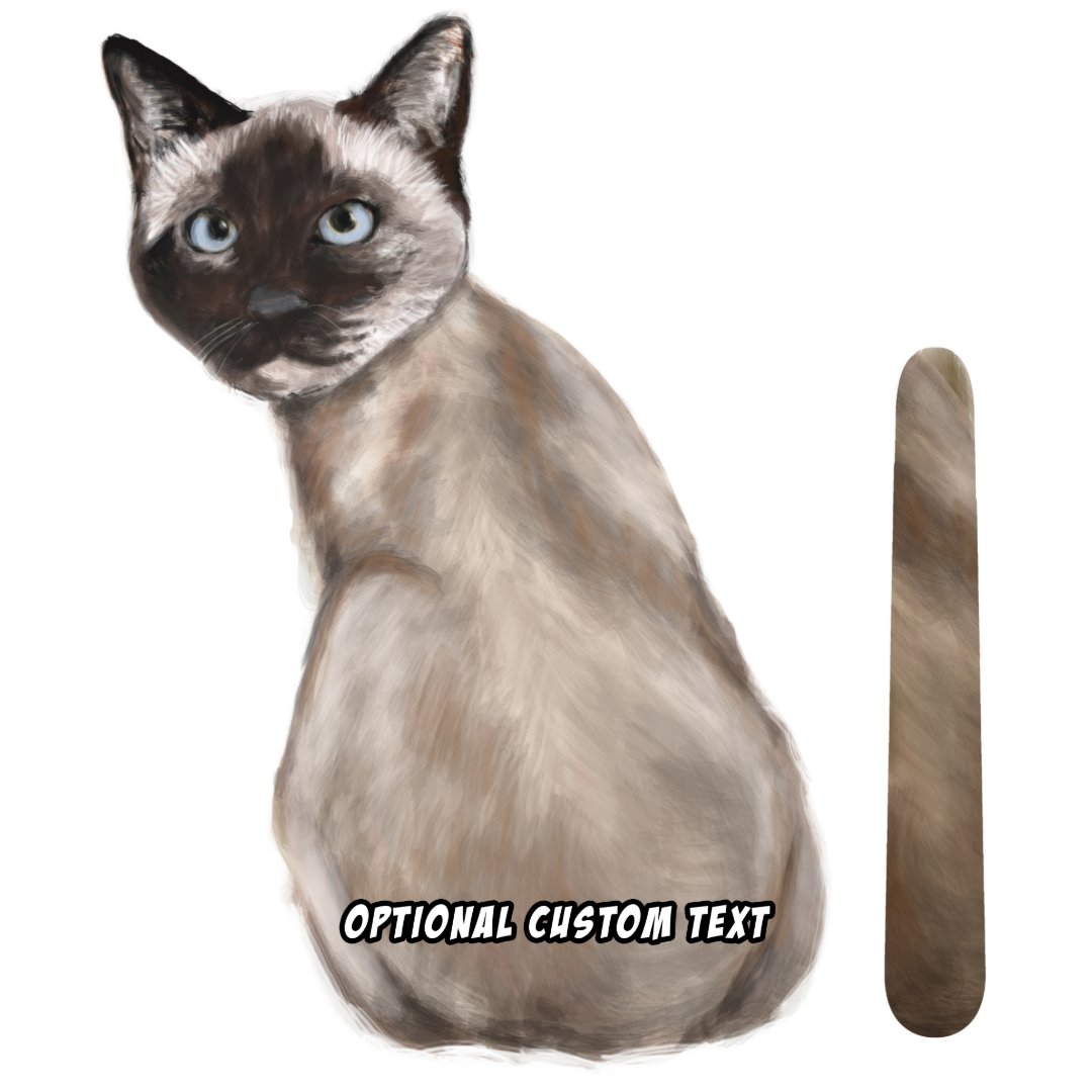 Wagging Wiper Siamese Cat Car Decal Sticker | Zazzle