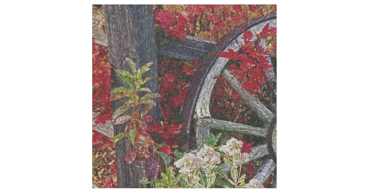 Wagon Wheel 1 Fabric | Zazzle