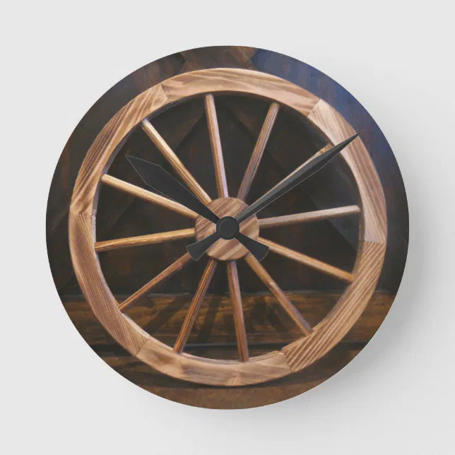 Wagon Wheel Clock | Zazzle
