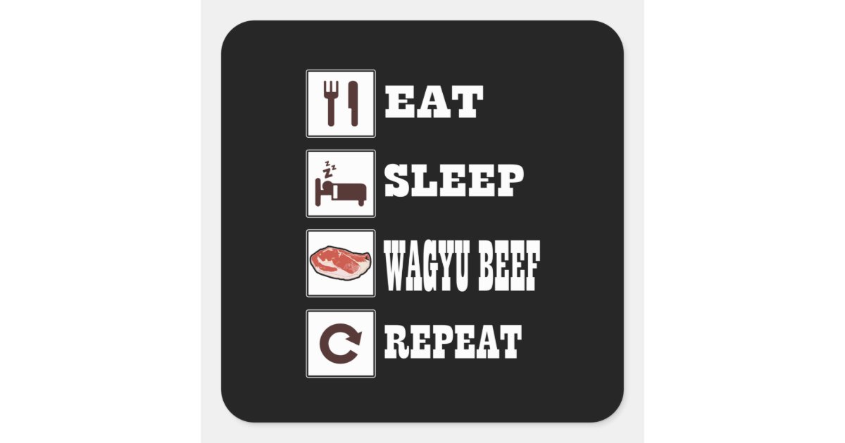 Wagyu Beef Steak BBQ Enthusiast Grill Barbecue Square Sticker | Zazzle
