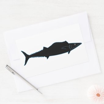 Wahoo! Fish Icon Rectangular Sticker | Zazzle