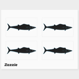 Wahoo! Fish Icon Rectangular Sticker | Zazzle
