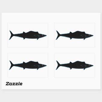 Wahoo! Fish Icon Rectangular Sticker | Zazzle