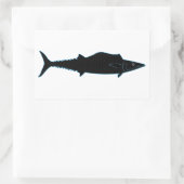 Wahoo! Fish Icon Rectangular Sticker | Zazzle