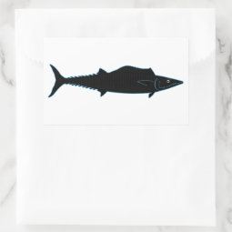 Wahoo! Fish Icon Rectangular Sticker | Zazzle