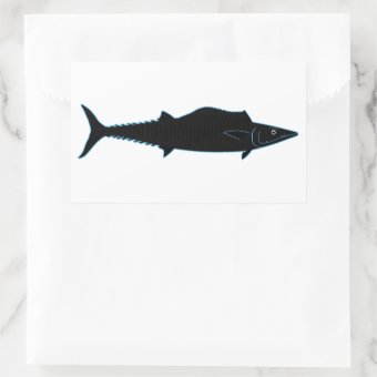 Wahoo! Fish Icon Rectangular Sticker | Zazzle