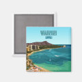 Waikiki Beach Honolulu Oahu Hawaii Vintage Magnet | Zazzle