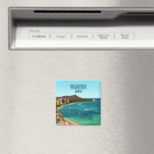 Waikiki Beach Honolulu Oahu Hawaii Vintage Magnet | Zazzle