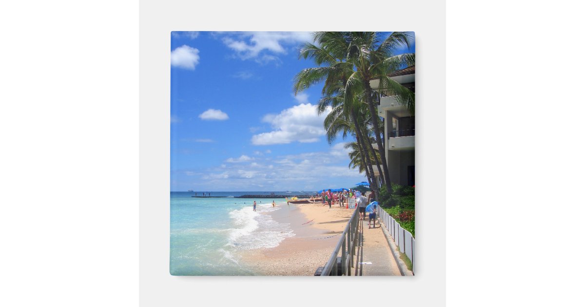 Waikiki Beach, Oahu, Hawaii Magnet | Zazzle