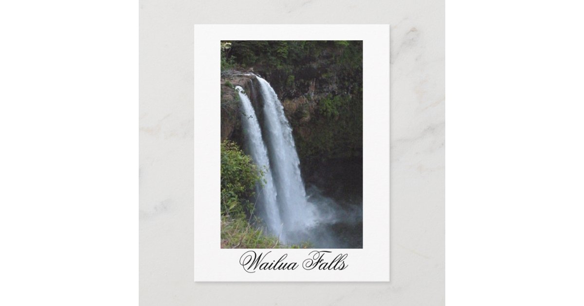 Wailua Falls Kauai Hawaii Postcard Zazzle
