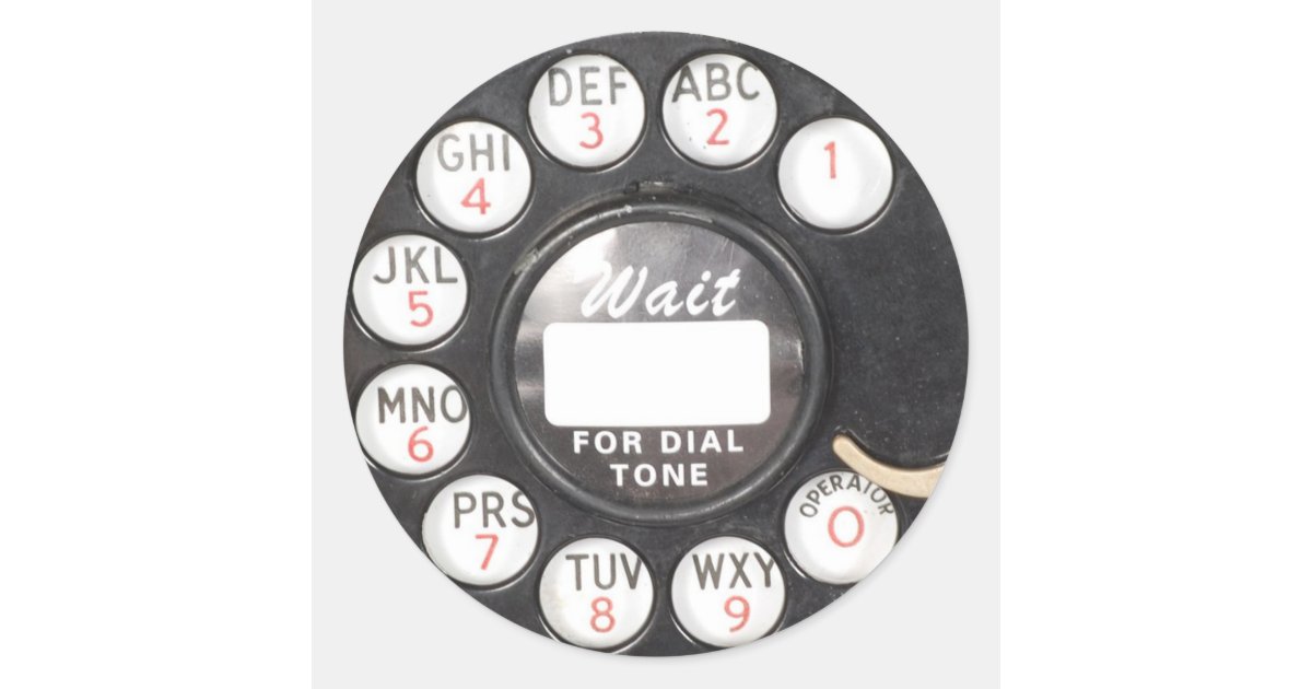 Wait For Dial Tone Classic Round Sticker | Zazzle