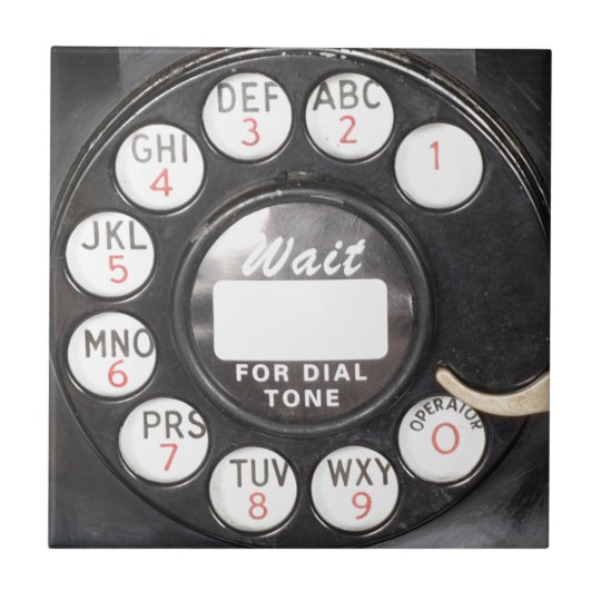 Wait For Dial Tone Tile | Zazzle.com