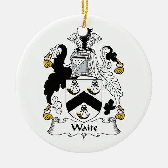 Waite Family Crest Ceramic Ornament | Zazzle.com