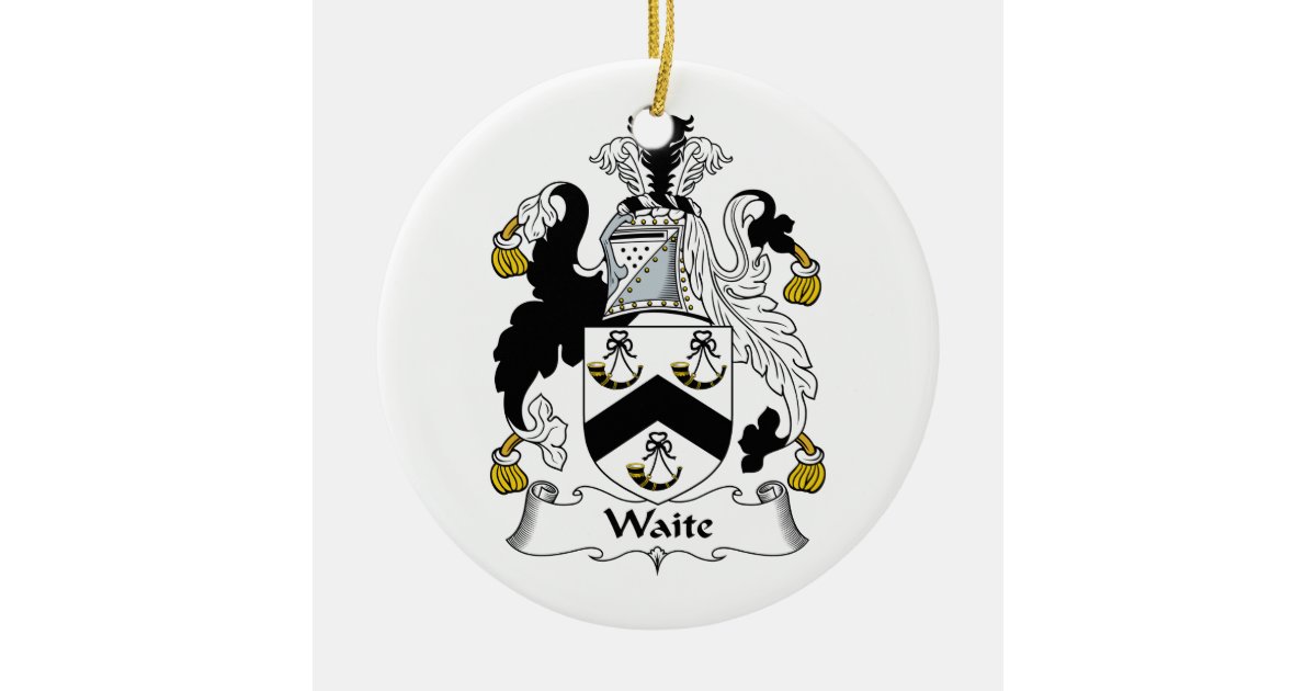 Waite Family Crest Ceramic Ornament | Zazzle