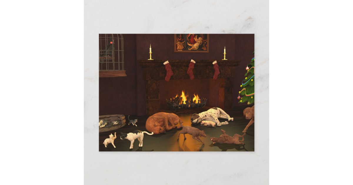 Waiting For Father Christmas Postcard | Zazzle