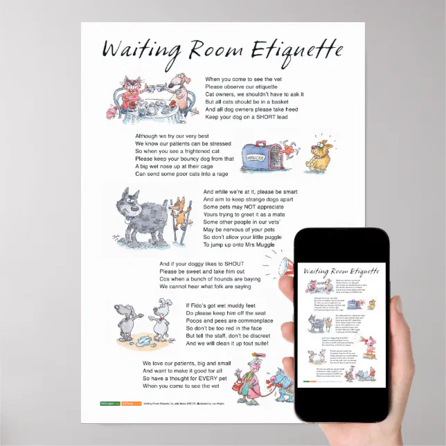 Waiting Room Etiquette Poster | Zazzle