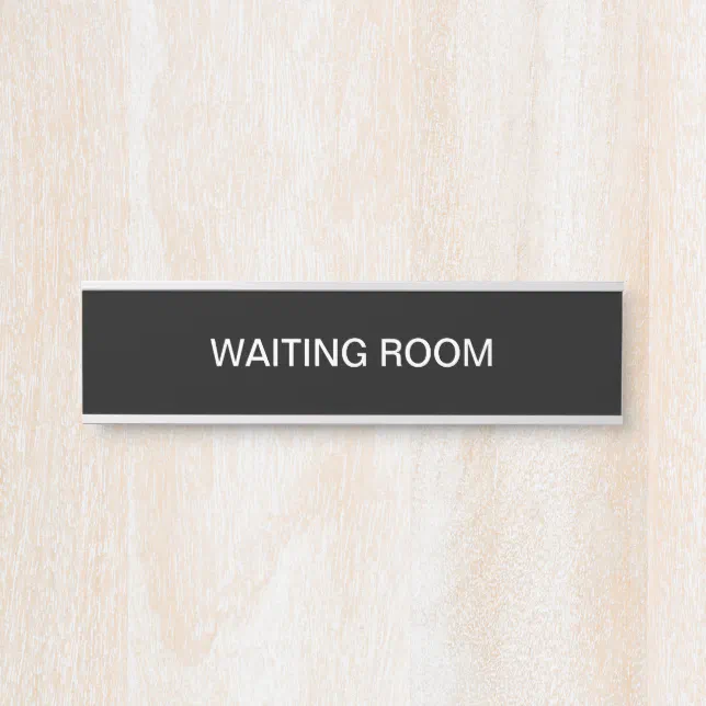 Waiting Room Simple Door Sign | Zazzle