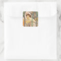 Waiting Woman Square Sticker | Zazzle