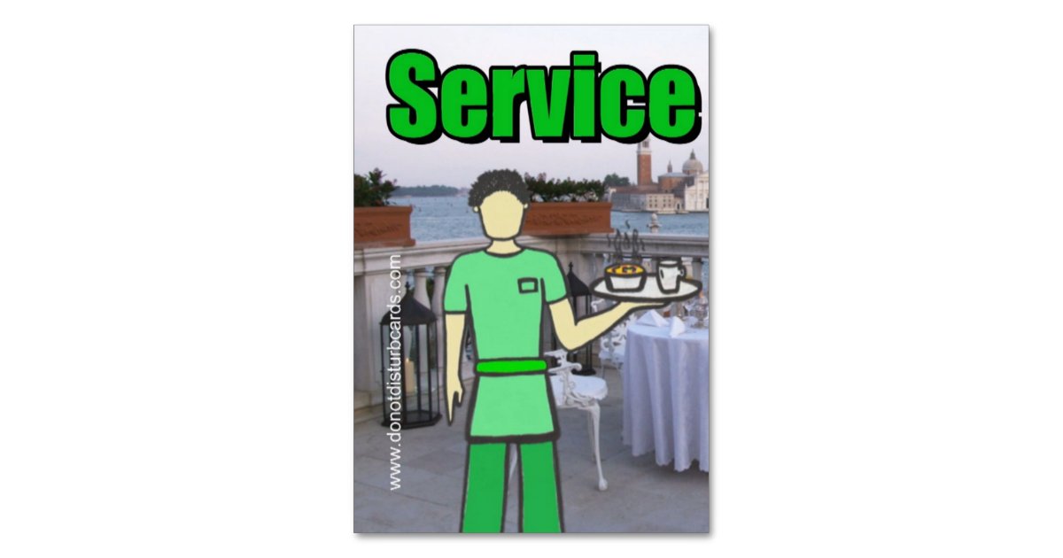 Waitress and Waiter Service Card | Zazzle
