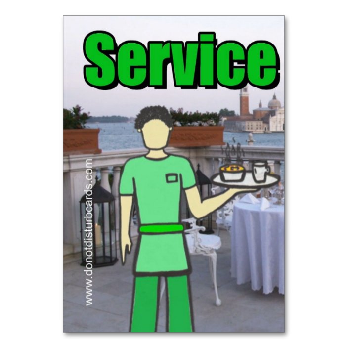 Waitress and Waiter Service Card | Zazzle.com