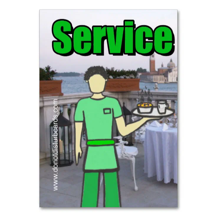 Waitress and Waiter Service Card | Zazzle