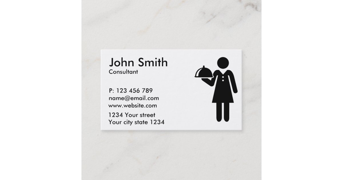 Waitress Business Card | Zazzle