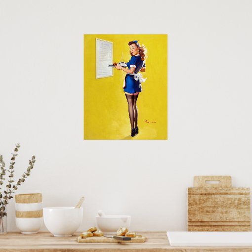 Waitress Pin Up Poster | Zazzle