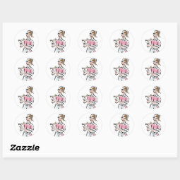 Waitress T-shirts and Gifts Classic Round Sticker | Zazzle