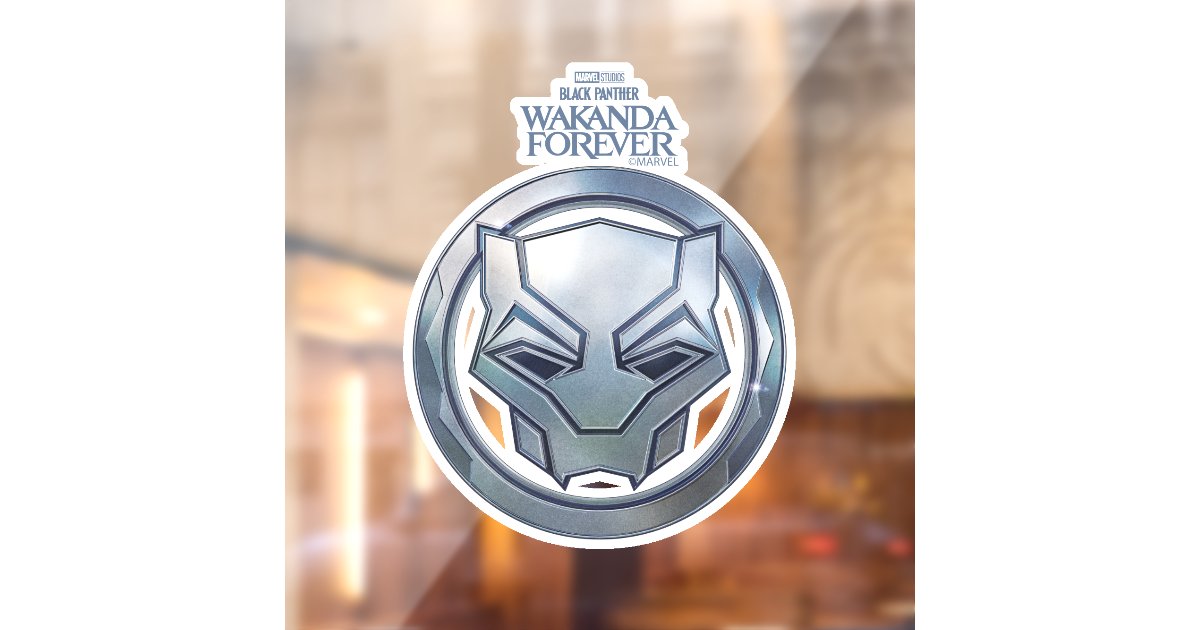 Wakanda Forever | Vibranium Black Panther Icon Window Cling | Zazzle