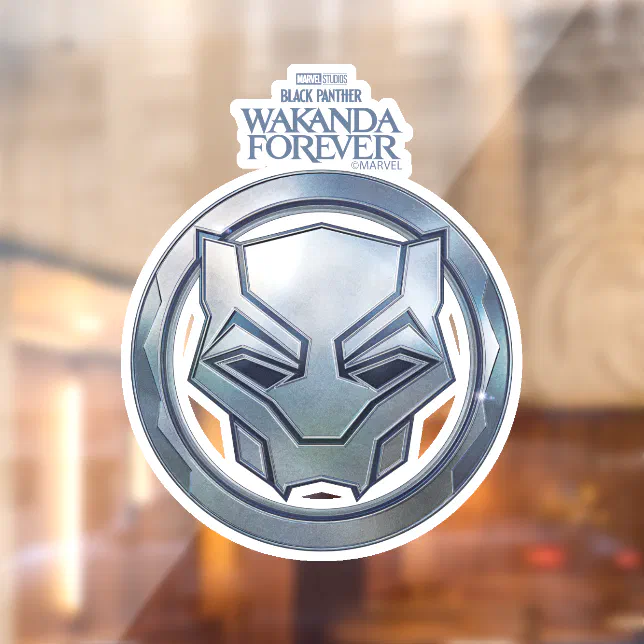 Wakanda Forever | Vibranium Black Panther Icon Window Cling | Zazzle