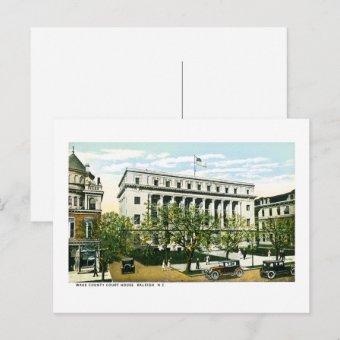Wake County Courthouse, Raleigh North Carolina Postcard | Zazzle