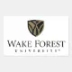 Wake Forest University Wordmark Rectangular Sticker | Zazzle