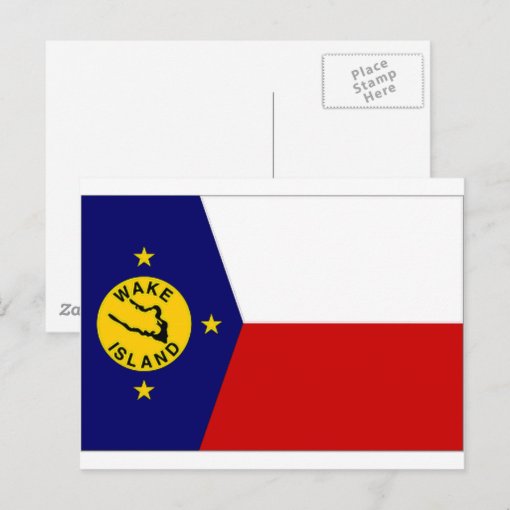 Wake Island Local Unofficial Flag Postcard | Zazzle