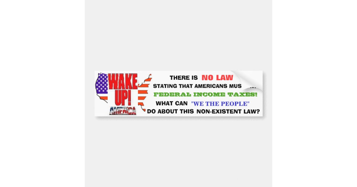 WAKE UP, AMERICA! BUMPER STICKER | Zazzle