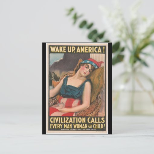 Wake Up America Poster Postcard | Zazzle