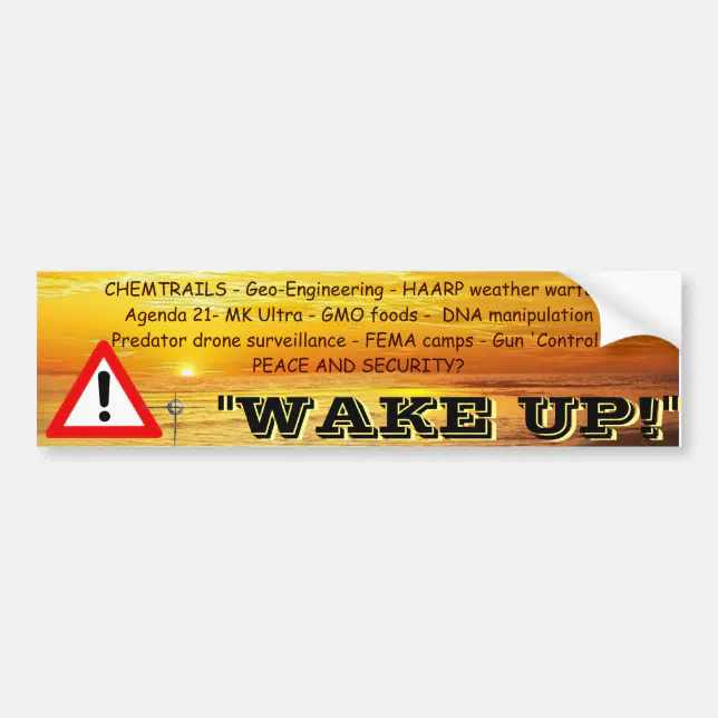 Wake Up Bumper Sticker | Zazzle