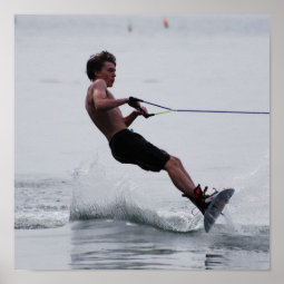 Wakeboard Angle Poster | Zazzle