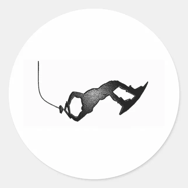 WAKEBOARD CRAQUE CLASSIC ROUND STICKER | Zazzle