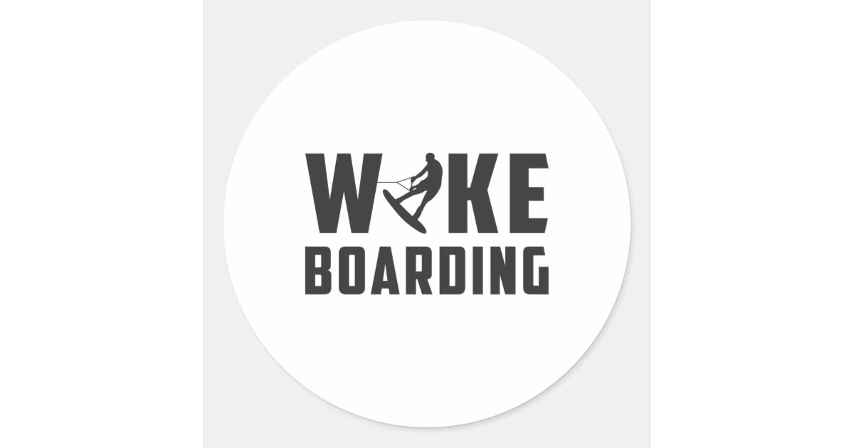 Wakeboard Wakeboarder Wakeboarding Lovers Gift Classic Round Sticker ...
