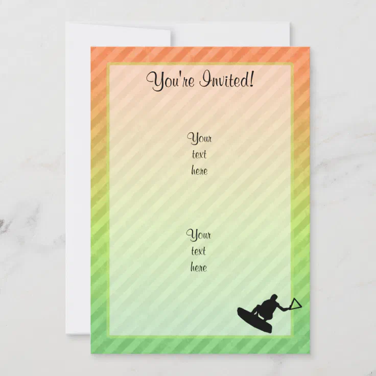 Wakeboarder Invitation | Zazzle