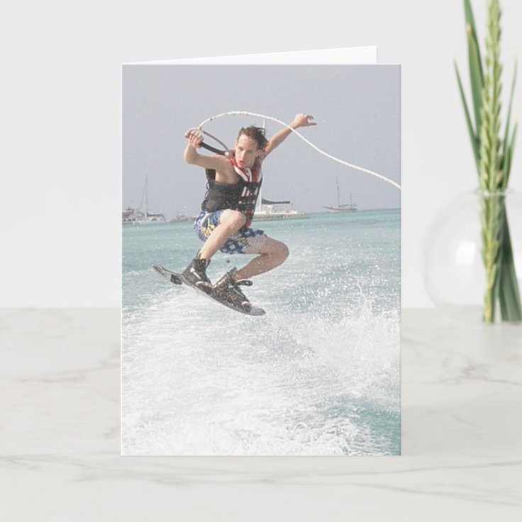 Wakeboarding Greeting Card | Zazzle